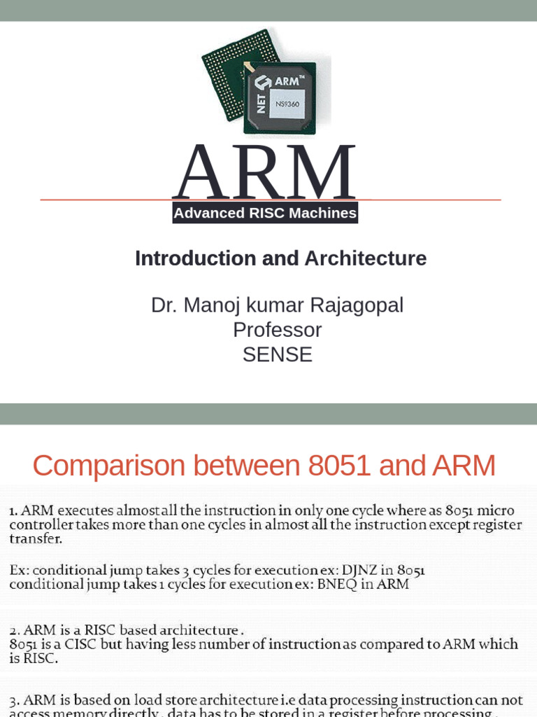 ARM Architecture Overview and Comparison | PDF | Cpu Cache | Central ...