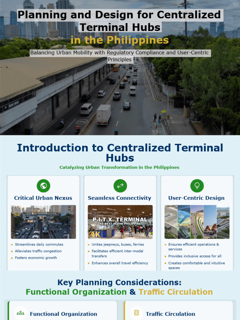 Centralized Terminal Hubs Design in Philippines | PDF | Transport | Traffic