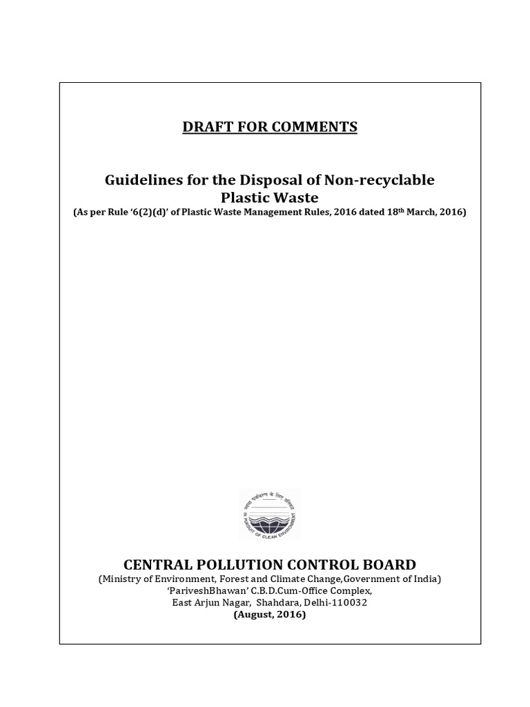 Non-Recyclable Plastic Waste Guidelines | PDF | Waste Management | Waste