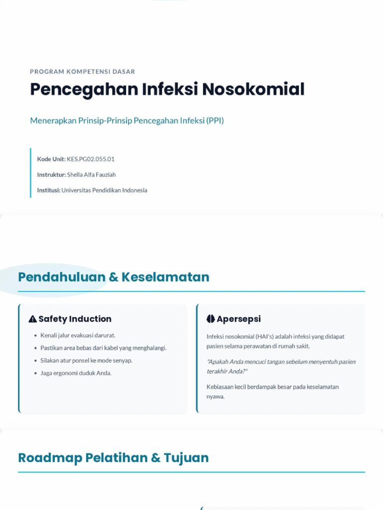 Pencegahan Infeksi Nosokomial PPT | PDF