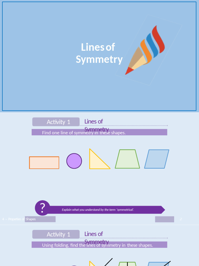 Understanding Lines of Symmetry | PDF | Shape | Symmetry
