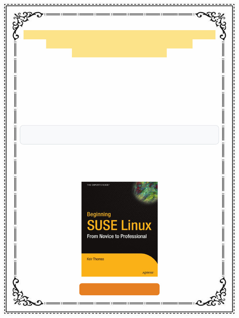 Beginning SUSE Linux From Novice to Professional 1st Edition Keir Thomas ebook complete archive ...