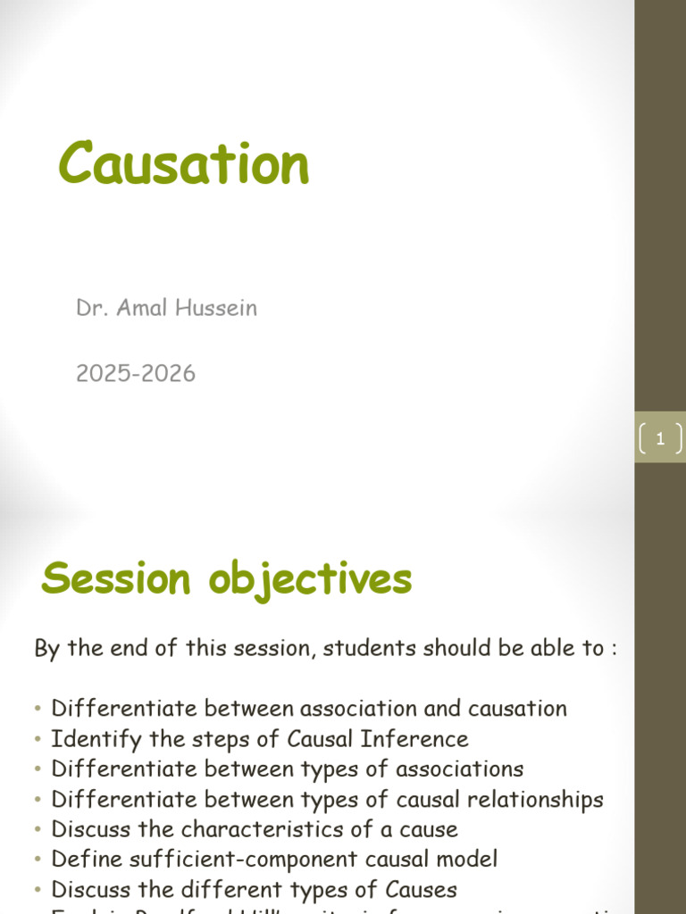 Causation- 2025-2026 | PDF | Confounding | Causality