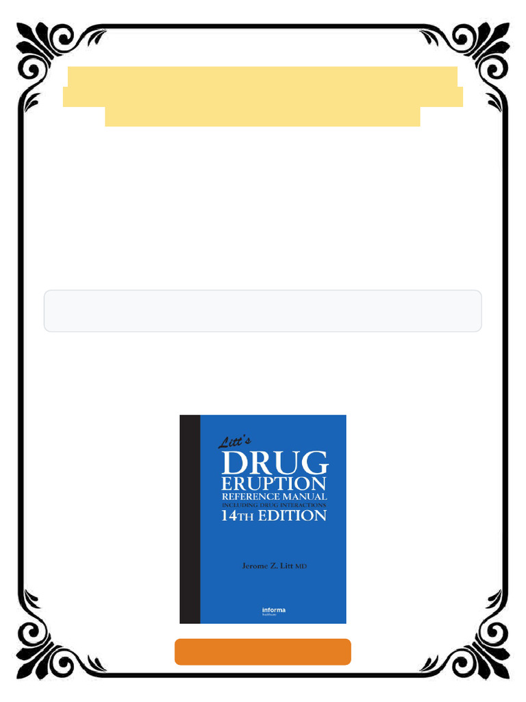 Litt S Drug Eruption Reference Manual Including Drug Interactions 13th Edition Litt Ebook ...