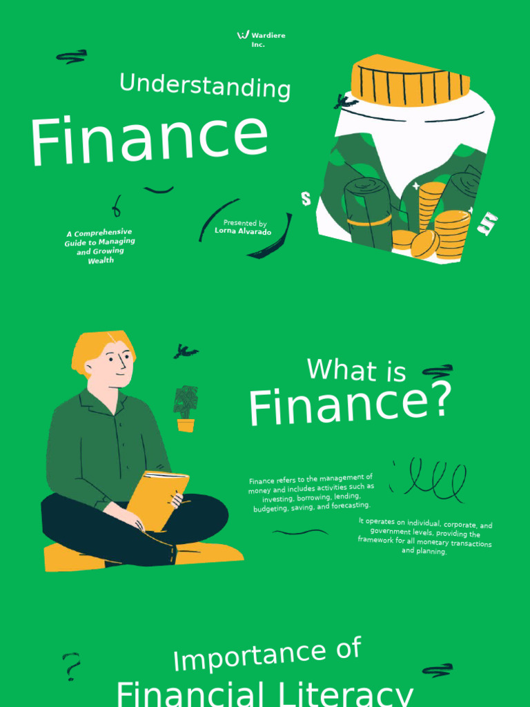 Green White and Yellow Playful Illustrative Finance Presentation | PDF ...