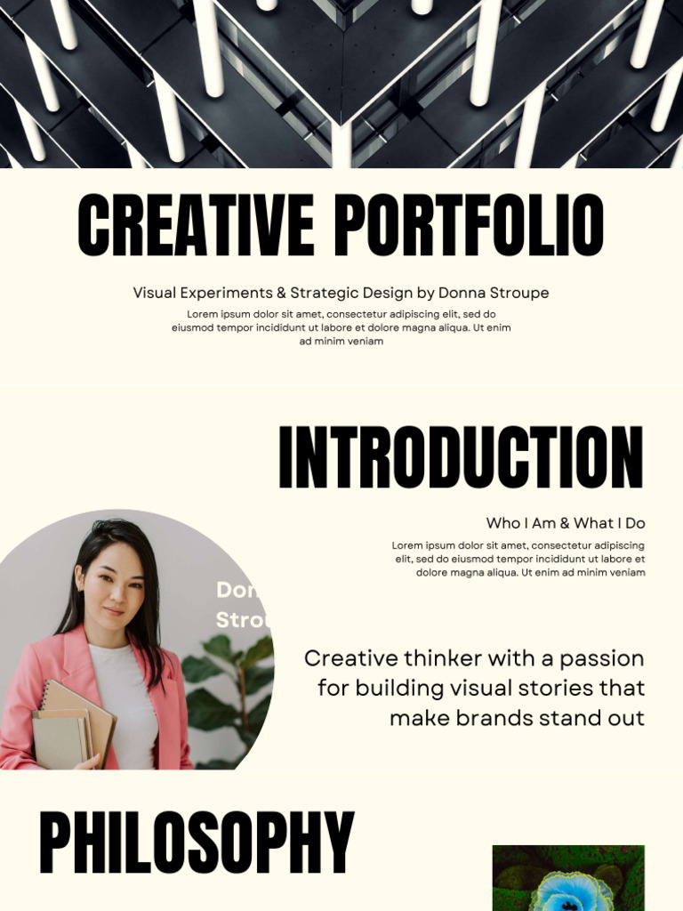 Beige Black and White Modern Creative Portfolio Online Portfolio | PDF
