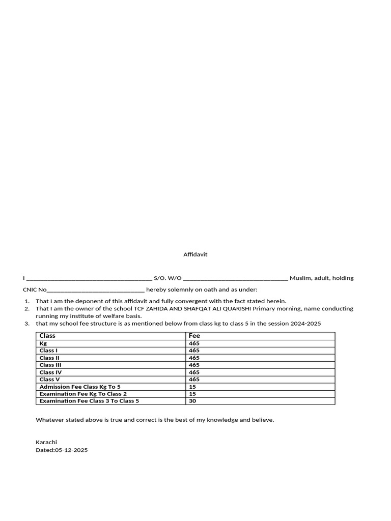Affidavit TCF | PDF