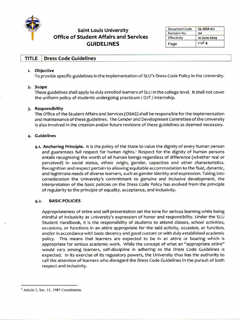 Dress Code Guidelines | PDF