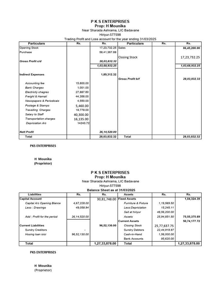 bal sheet-25-26 | PDF | Depreciation | Investing