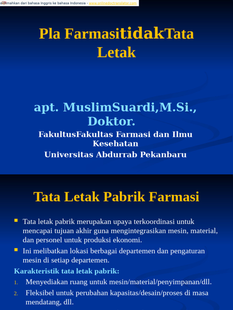 Lect 09 Pharmaceutical Plant Layout pptx.en.id | PDF