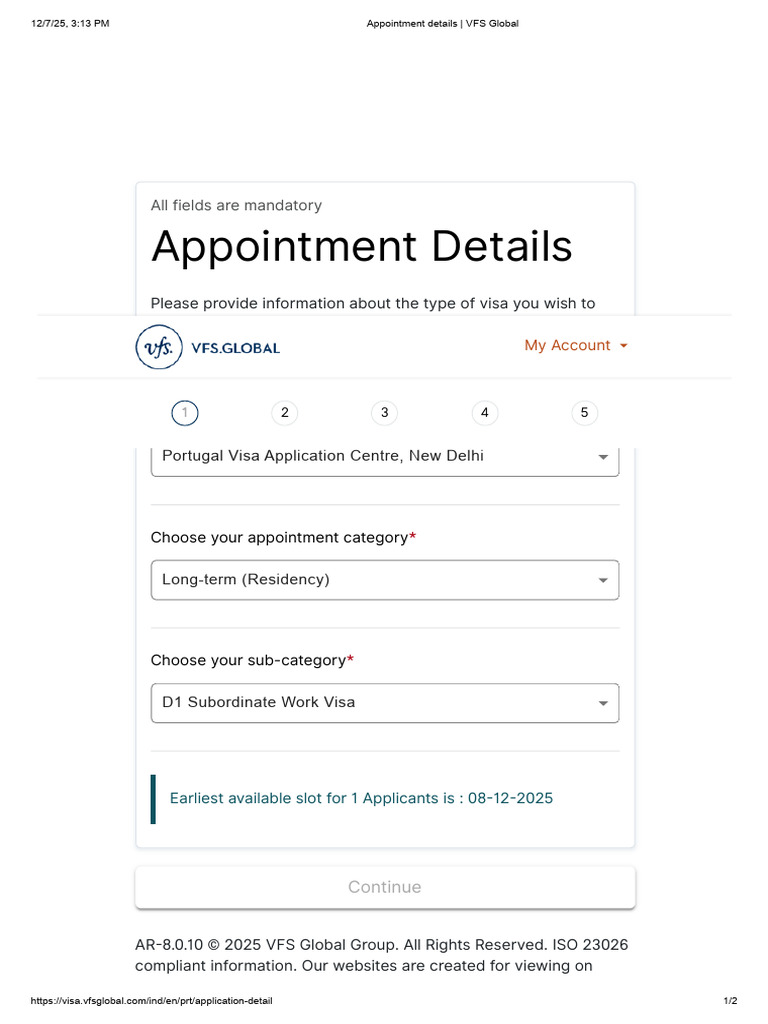 Appointment Details _ VFS Global | PDF