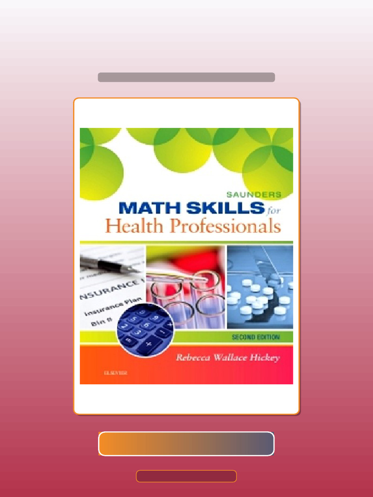 Test Bank For Saunders Math Skills For Health Professionals 2nd Edition ...