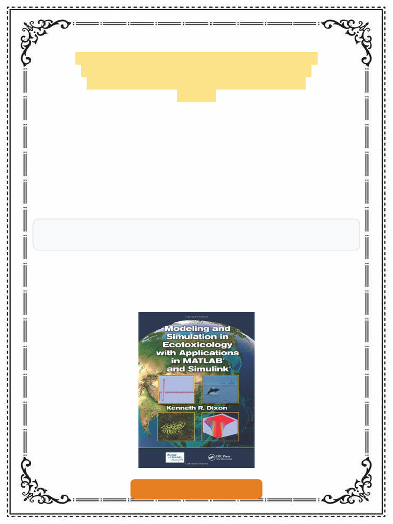 Modeling and Simulation in Ecotoxicology with Applications in MATLAB ...