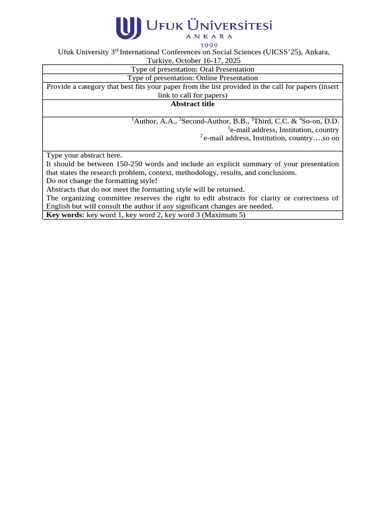 UICSS’25 Call for Papers: Abstract Submission | PDF
