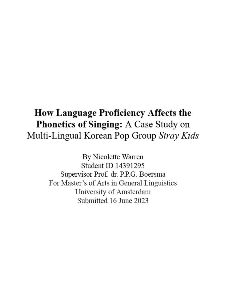 Kpop Language English Stray Kids | PDF | Vowel | Second Language