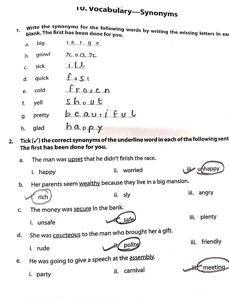 Synonyms Resource Book | PDF