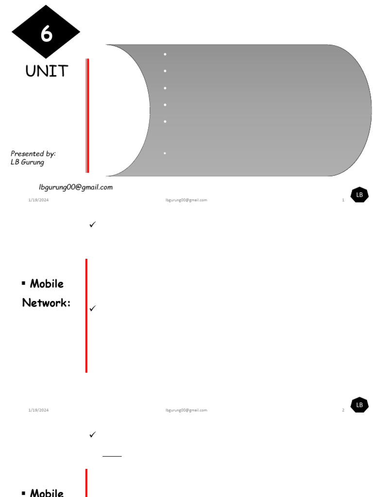 Unit6 Wireless Mobile Networks BICTE | PDF | Multiplexing | Computer Network