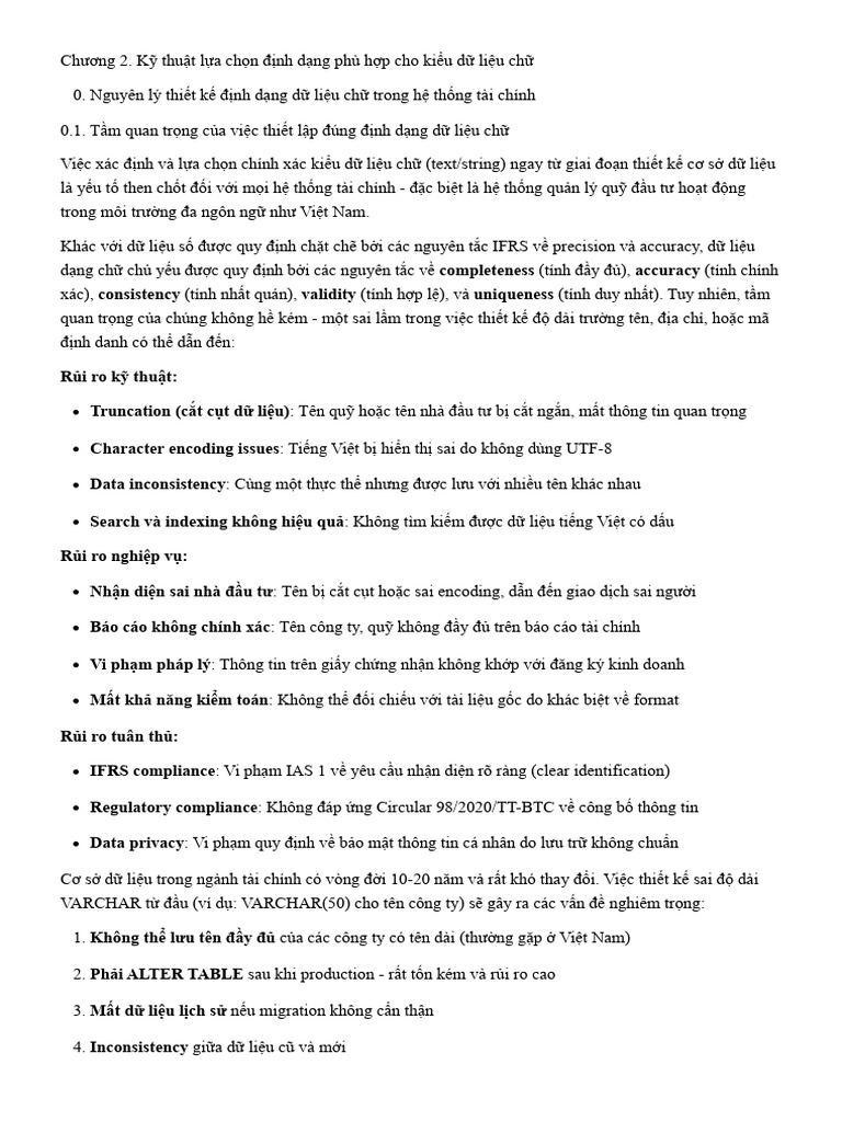 Chuong 2 Lua Chon Dinh Dang Du Lieu Chu - MD | PDF