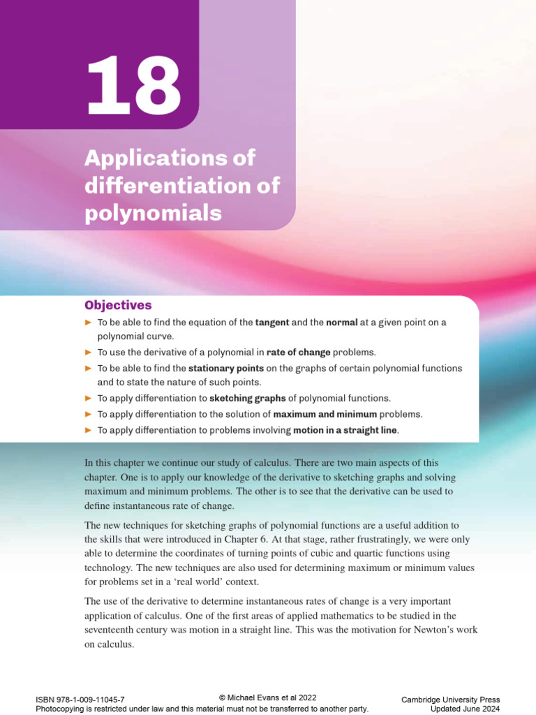 Methods12_2ed_Ch18 | PDF | Tangent | Derivative