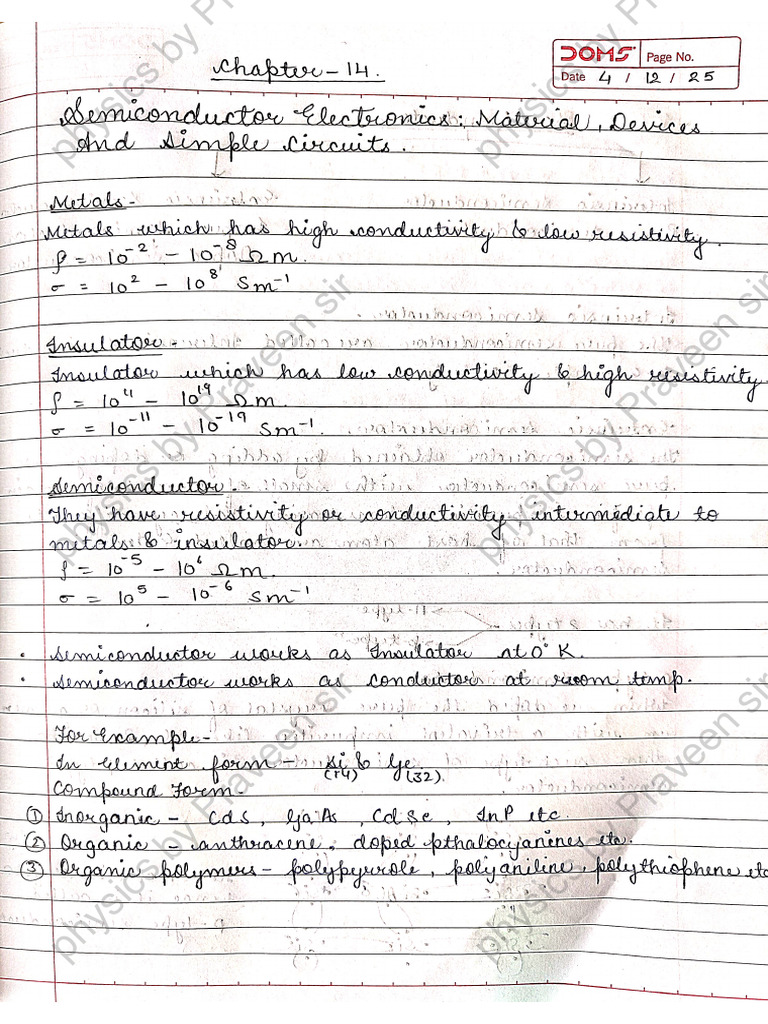 Semiconductor Electric 12th | PDF