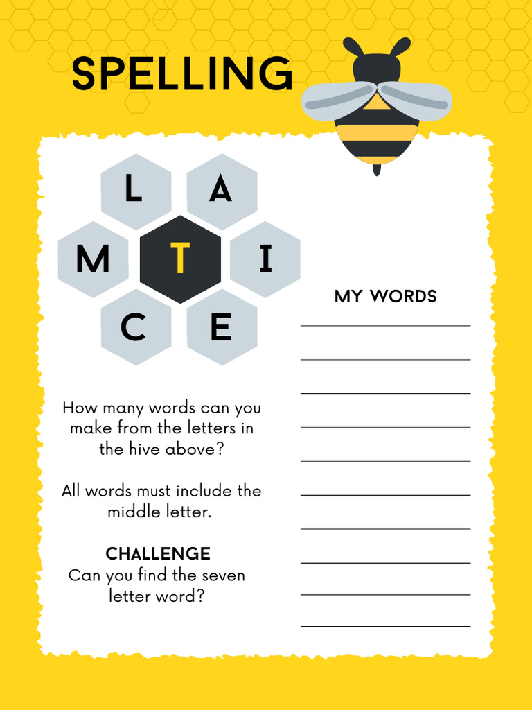 Word Challenge with Letters | PDF