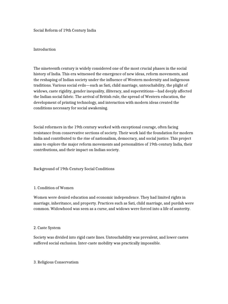 Complete Social Reform Project | PDF