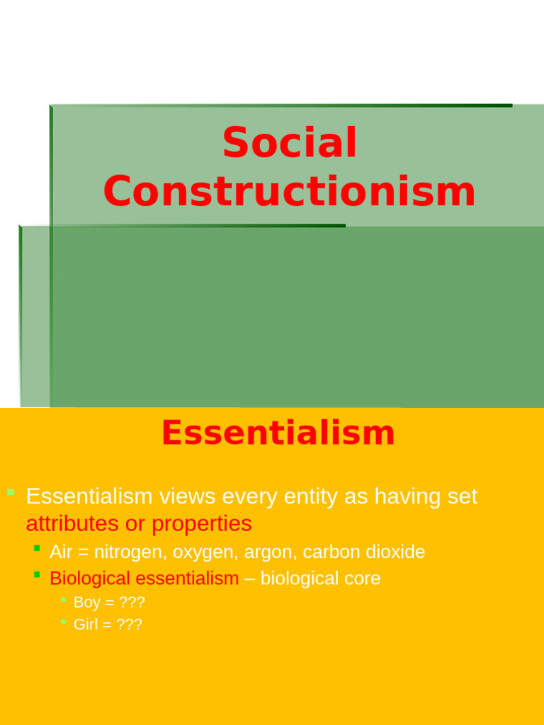 Understanding Social Constructionism Concepts | PDF | Social ...