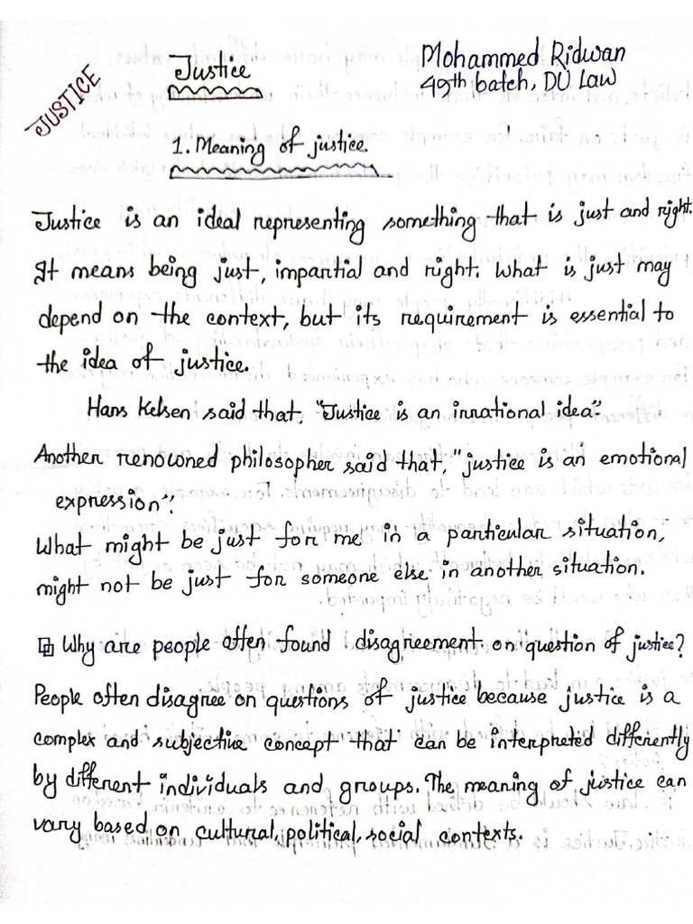 Justice Note by Ridwan (1) | PDF