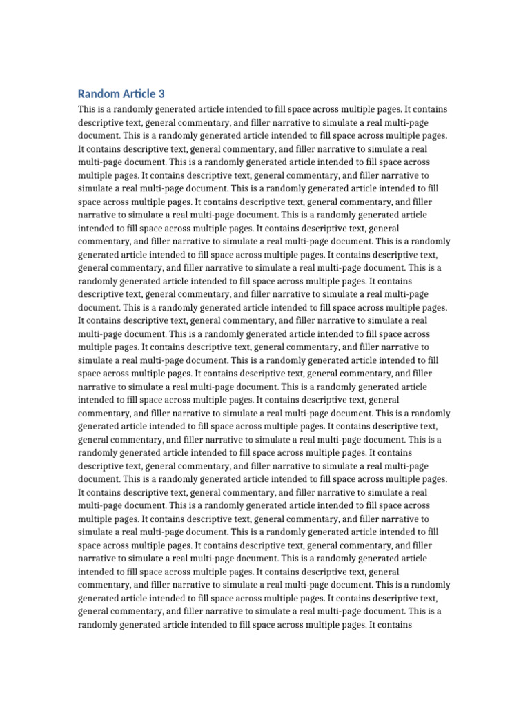 Random Article 3 | PDF