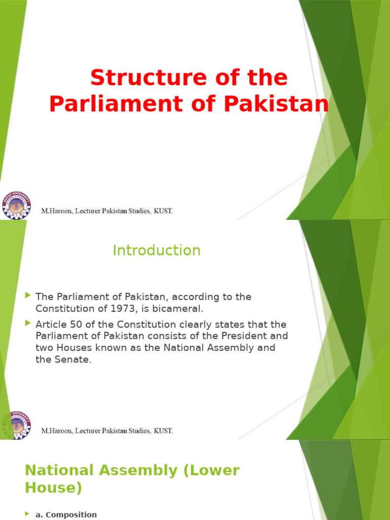 Structure of Pakistan's Parliament Explained | PDF | Parliament Of ...