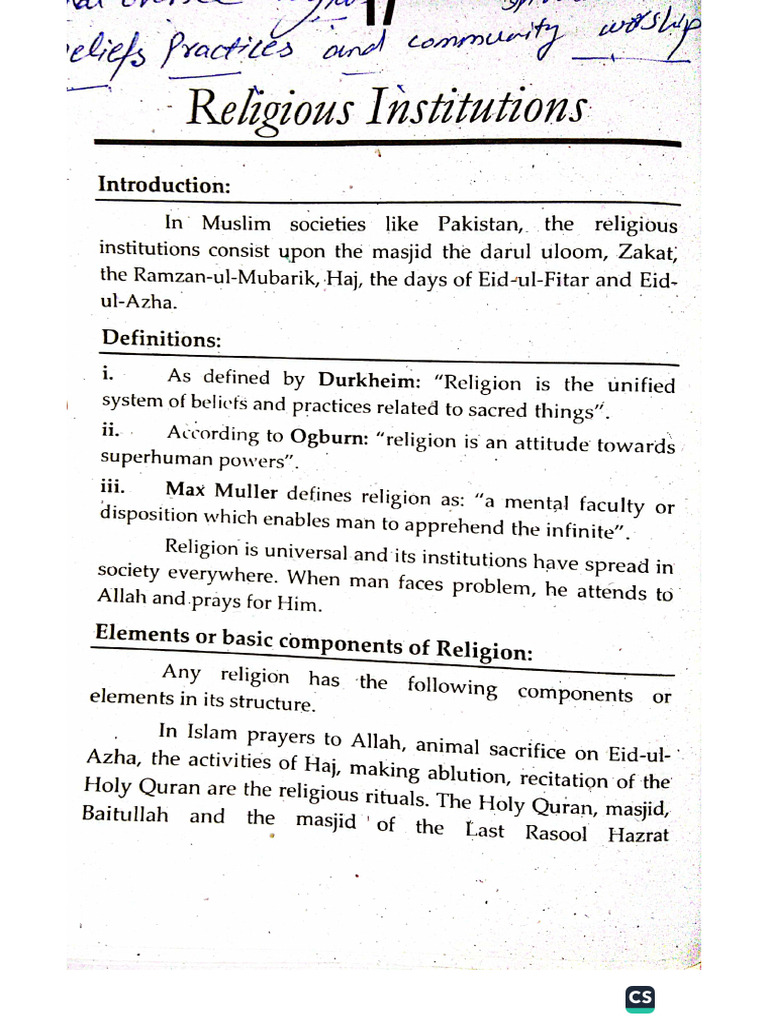 Religious Institutions | PDF