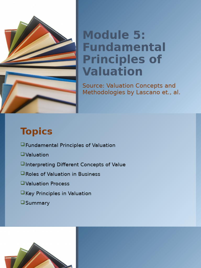 Key Valuation Principles Explained | PDF | Valuation (Finance ...