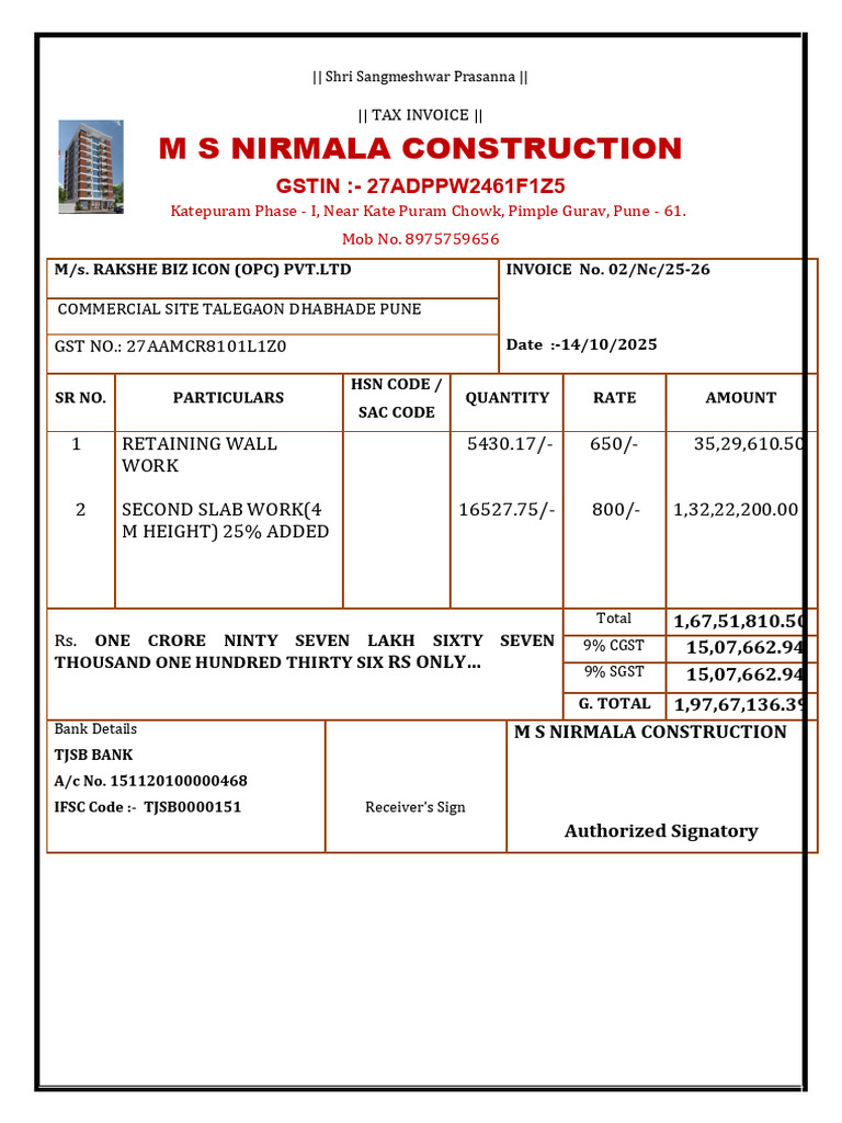 Rakshe Biz Ic0n Bill n0 2 Second Slab Bill-1 | PDF