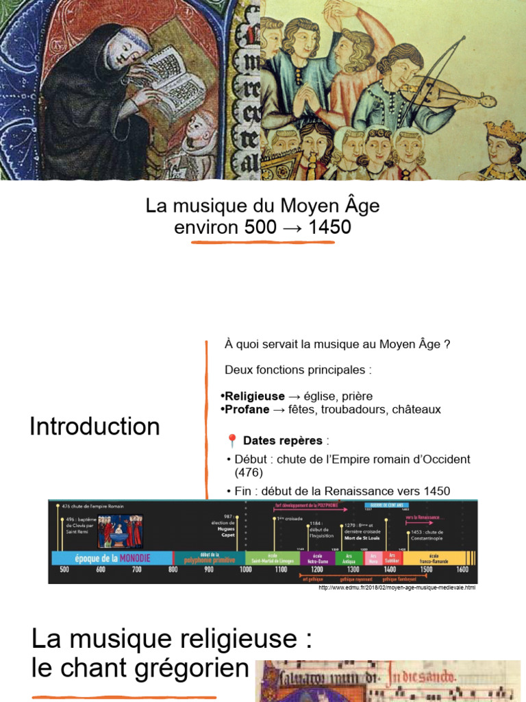 Musique au Moyen Âge : Religieuse et Profane | PDF