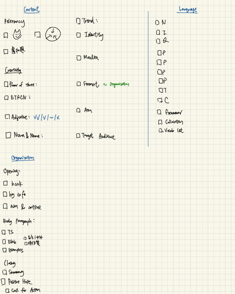 Writing General Marking Scheme | PDF