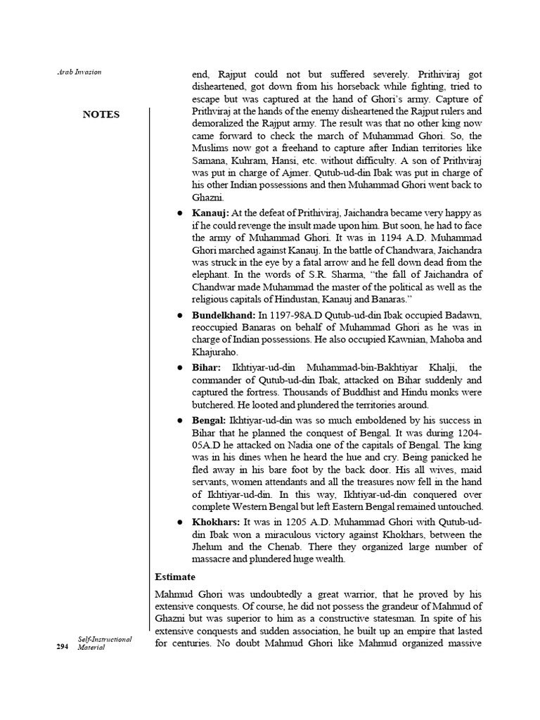 History of India From The Earliest Time 122 Ad-304 | PDF