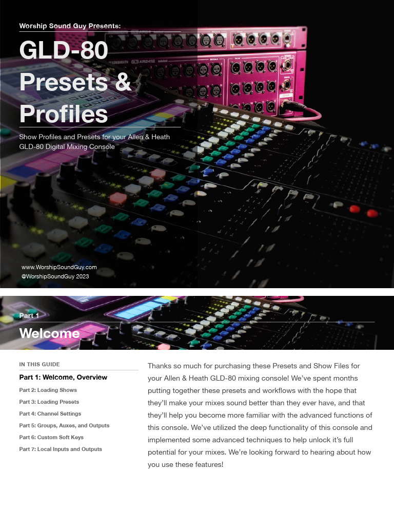 WSG GLD-80 Loading Presets - Quick Start | PDF | System Software | Software