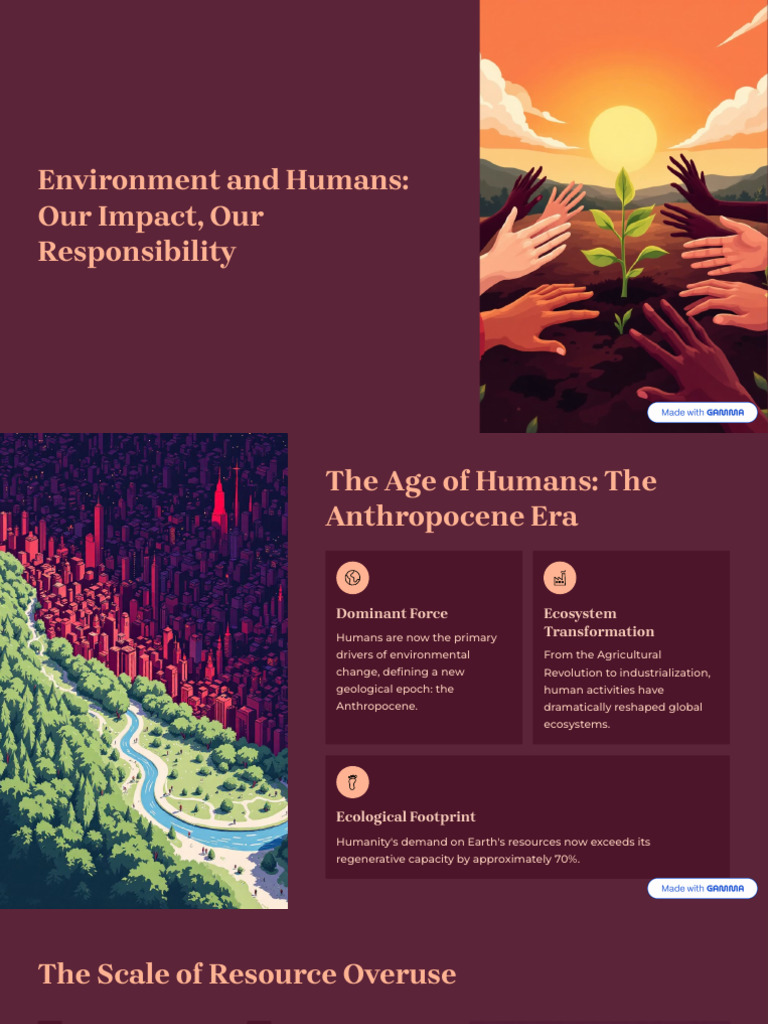 Environment and Humans Our Impact Our Responsibility | PDF ...