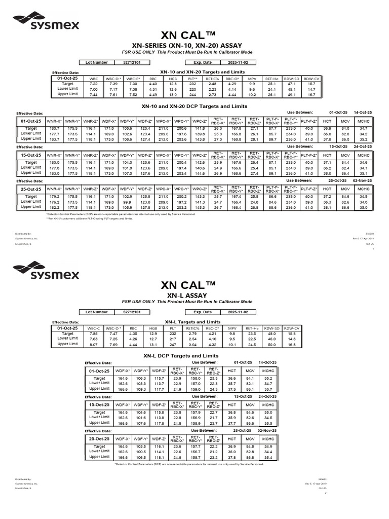 XN CAL_5271_SE | PDF