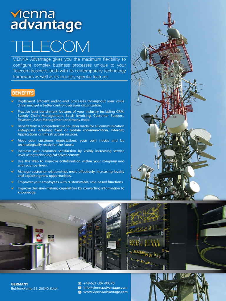 Telecom Brochure Industry Specific ERP Solution | PDF