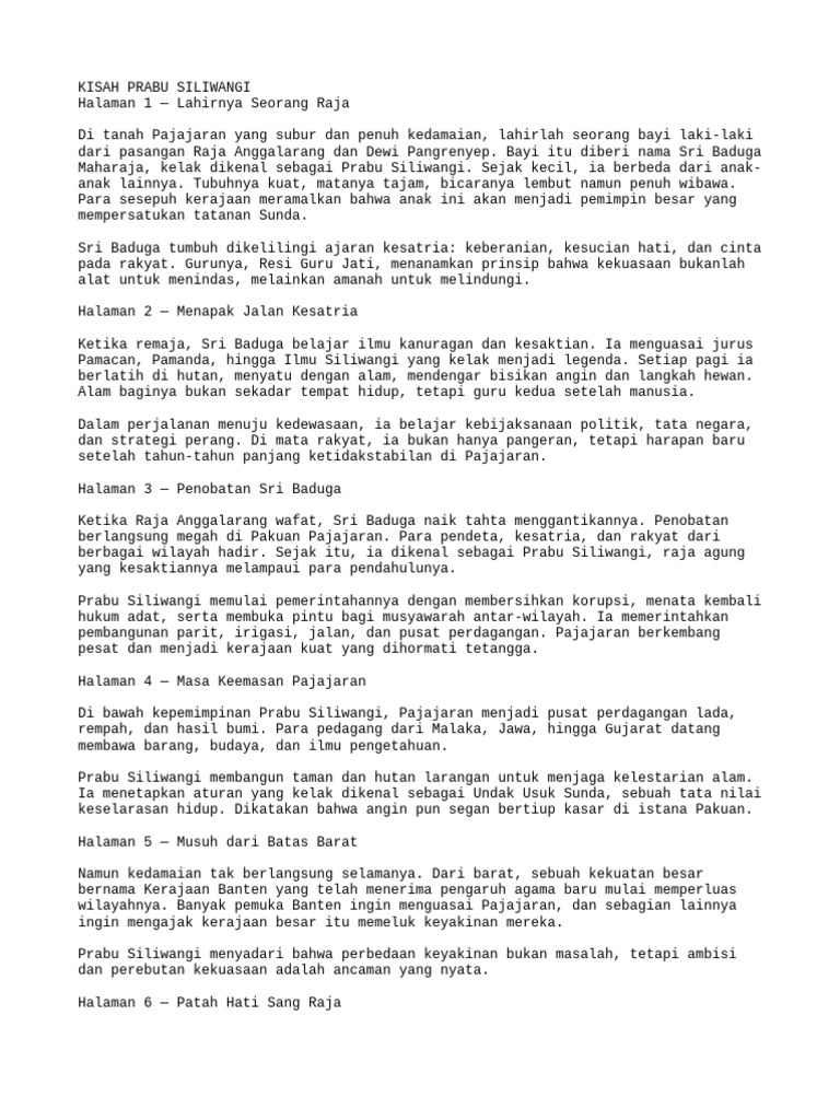 Legenda Prabu Siliwangi: Raja Sunda | PDF
