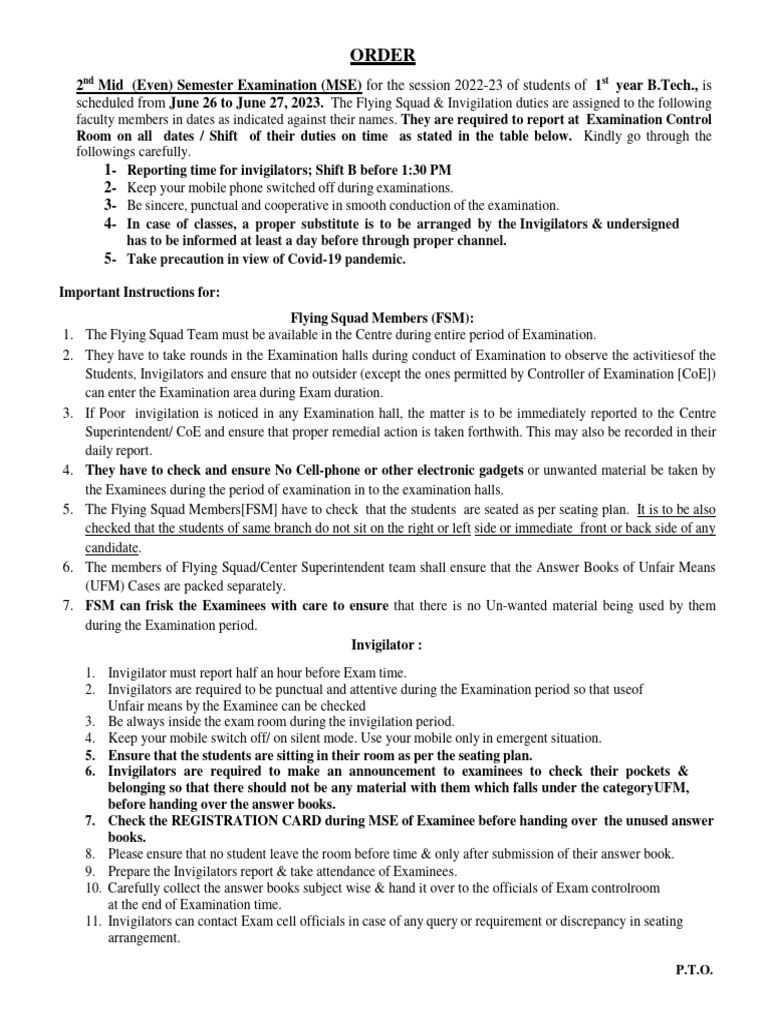 Invigilation Duty _ 26-27 June_Second Mid_ Sem Examamination 2022-2023 ...