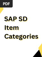 SAP SD Item Category Configuration Guide | PDF | Sales | Stocks