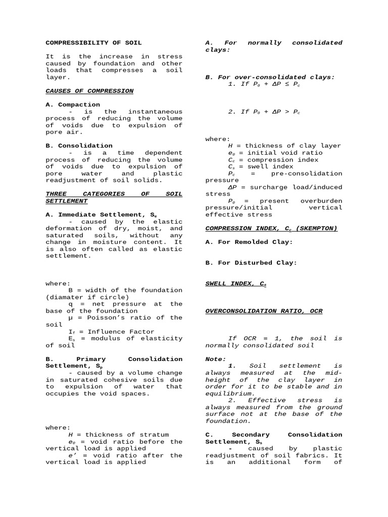 Compressibility of Soil | PDF | Solid Mechanics | Physical Sciences