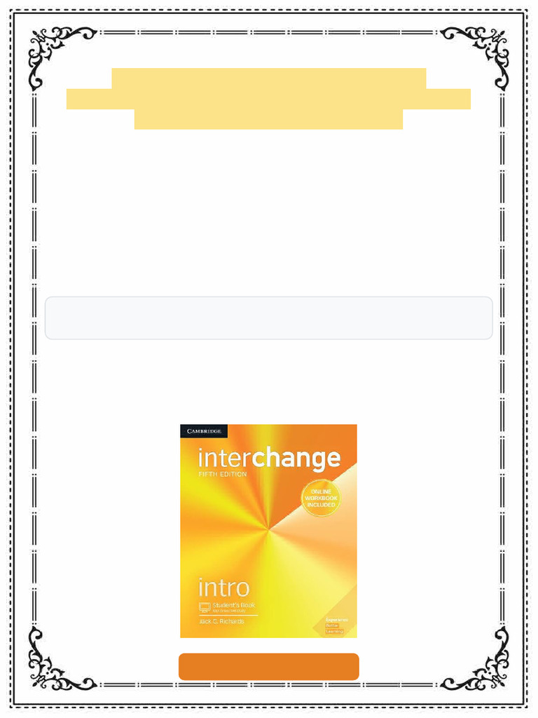 Interchange 5th Edition Level Intro Student S Book Richards Ebook Full ...