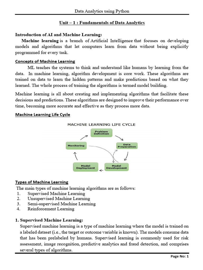 Data Analytics Fundamentals in Python | PDF | Machine Learning | Data ...