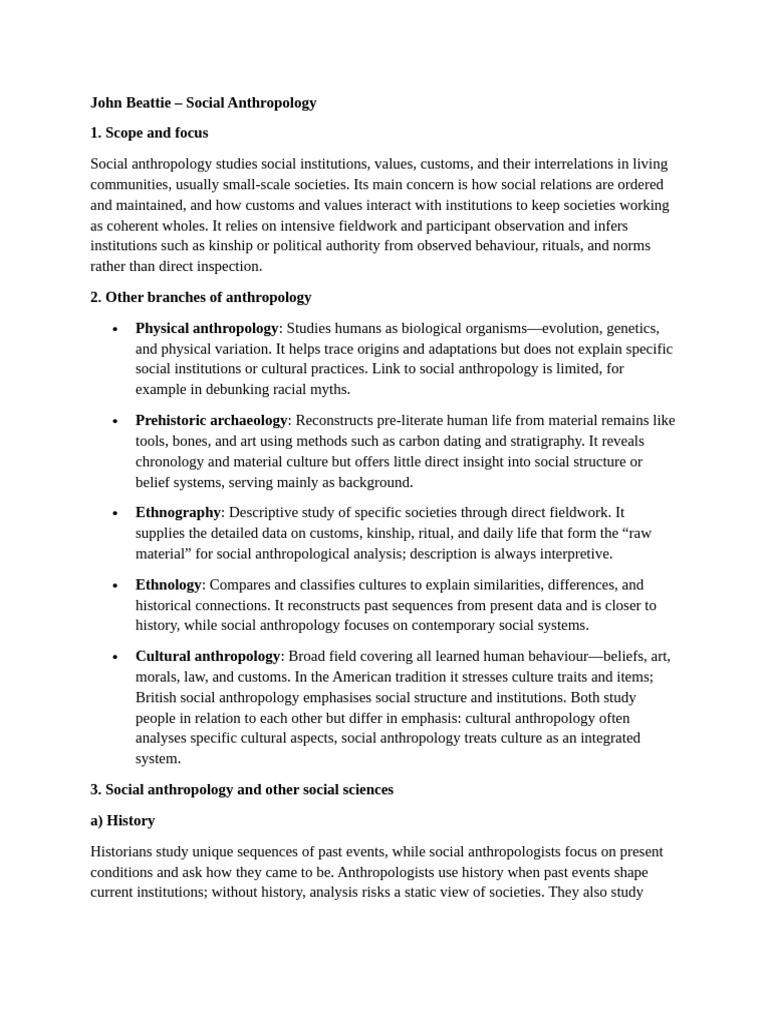 Unit 2 | PDF | Anthropology | Sociology