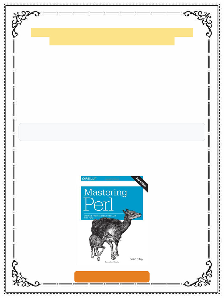 Mastering Perl Second Edition Brian D Foy updated 2025 ebook version ...