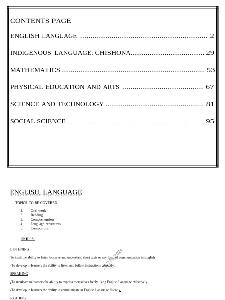 Edited Nduvarura Grade 3 Scheme of Work t3 | PDF | Reading ...