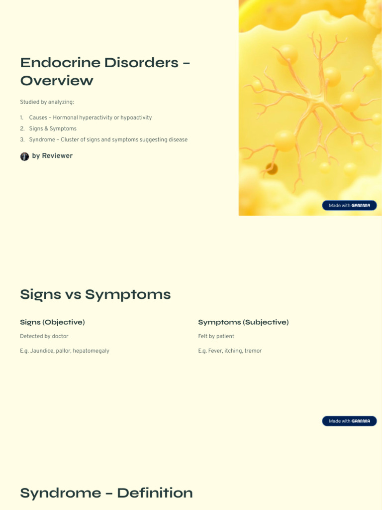 Endocrine Disorders: Causes & Hormones | PDF